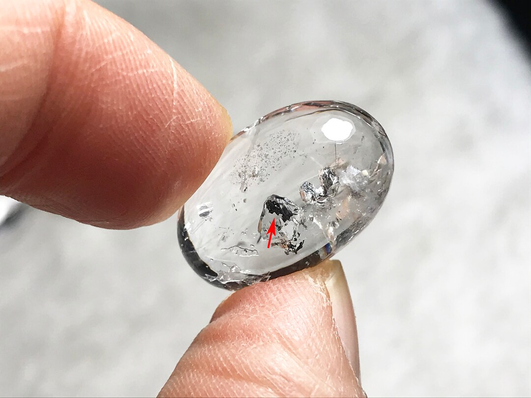 Natural Black Quicksand Moving Bubble Enhydro Quartz Crystal Healing ...