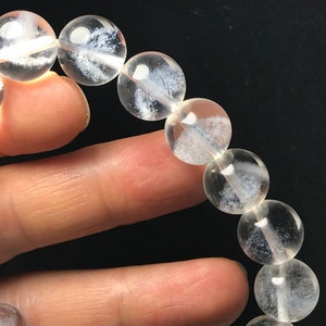 Clear Phantom Crystal Quartz Bracelets, Round Beads,natural Crystal ...