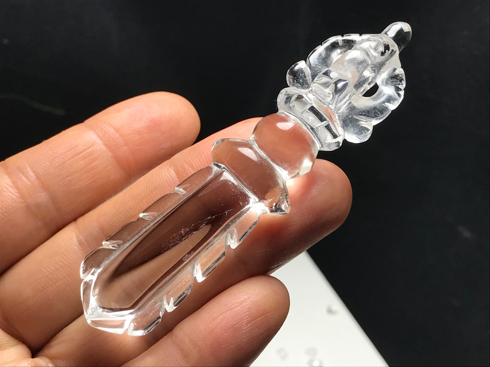 Clear Natural Quartz Crystal Amulet Dorje Sword Reiki Healing - Etsy