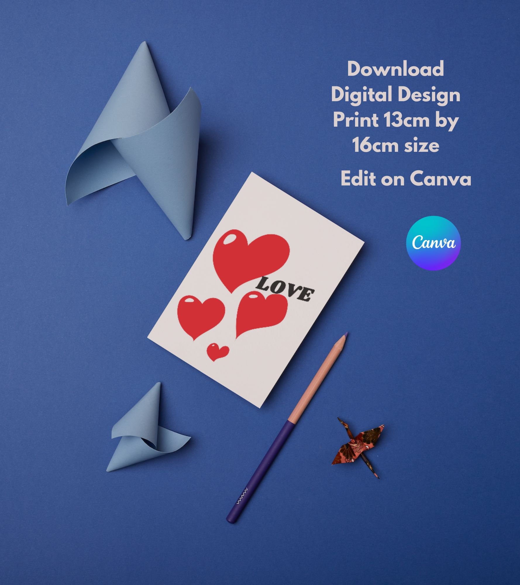 4 Heart Design Printable Sticker Download PDF File Design - Etsy