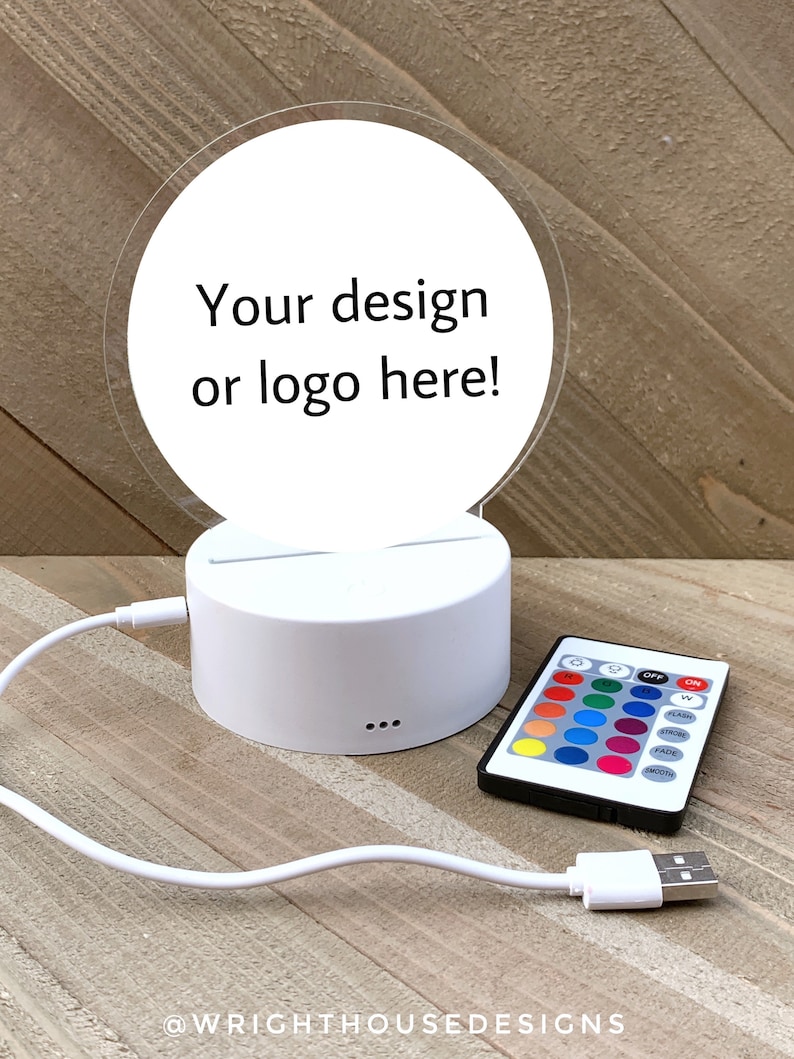 Acrylic LED Light Base for Business Logos Personalized Laser - Etsy