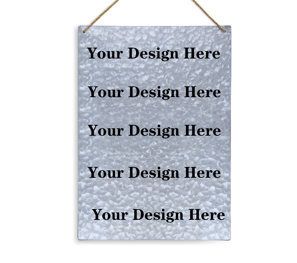 Personalized Customization Galvanized Plaques Sign Classic Wall Decor ...