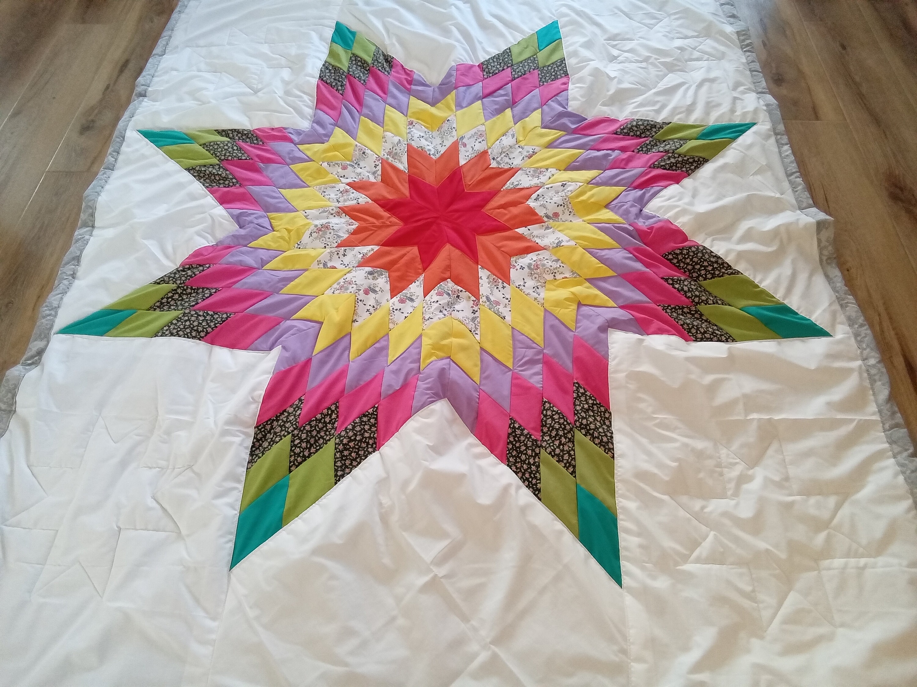 Native American Star Quilt White - Etsy