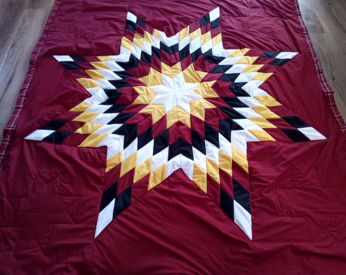 Native American Star Quilt Lakota Sioux Red Etsy