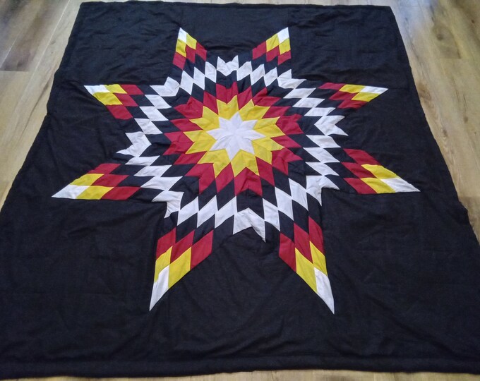 Native American Star Quilt Black - Etsy