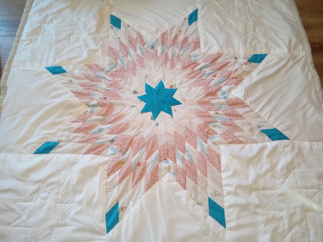 Authentic Native American Star Quilt White - Etsy