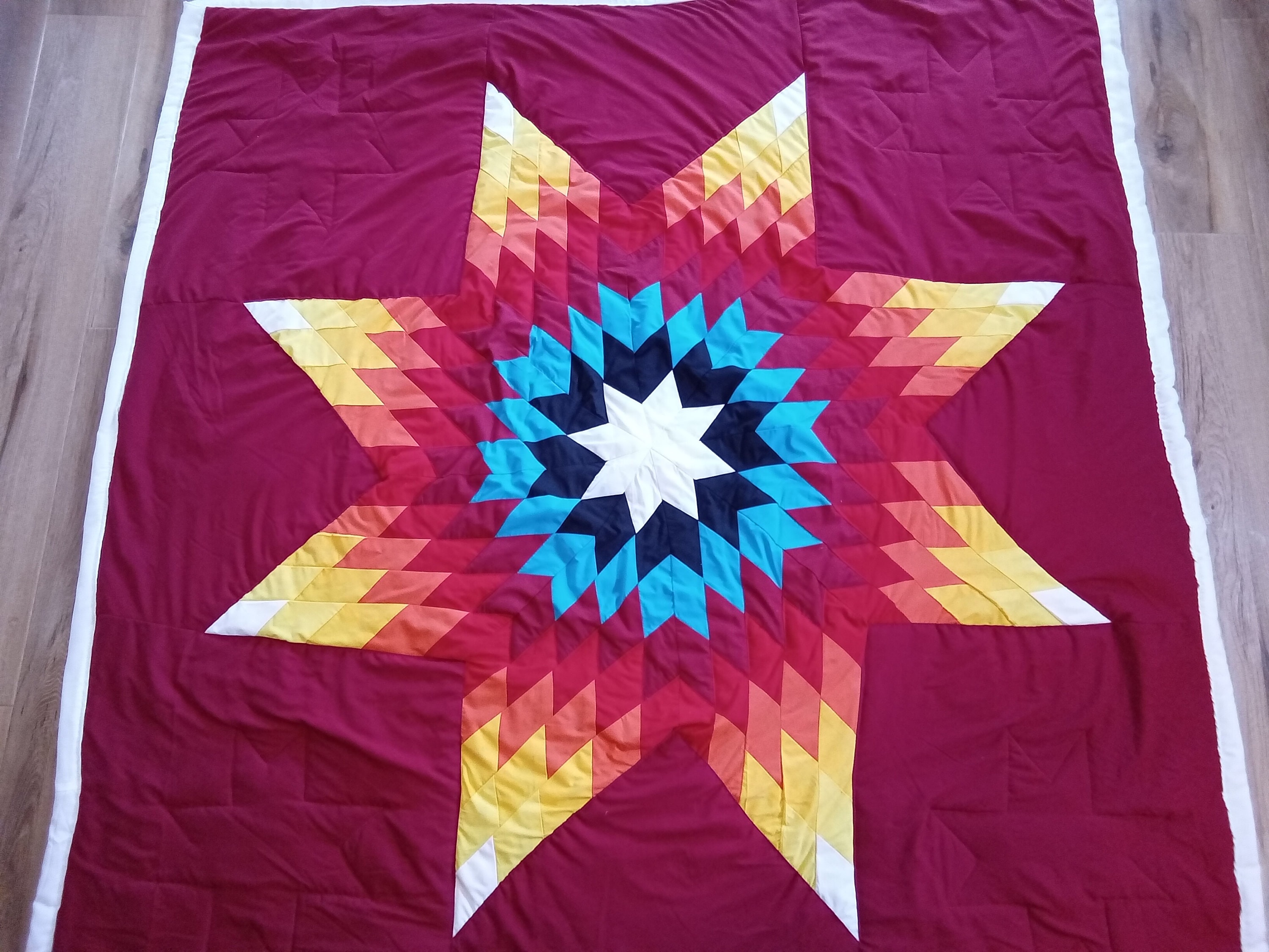 Native American Star Quilt Red - Etsy