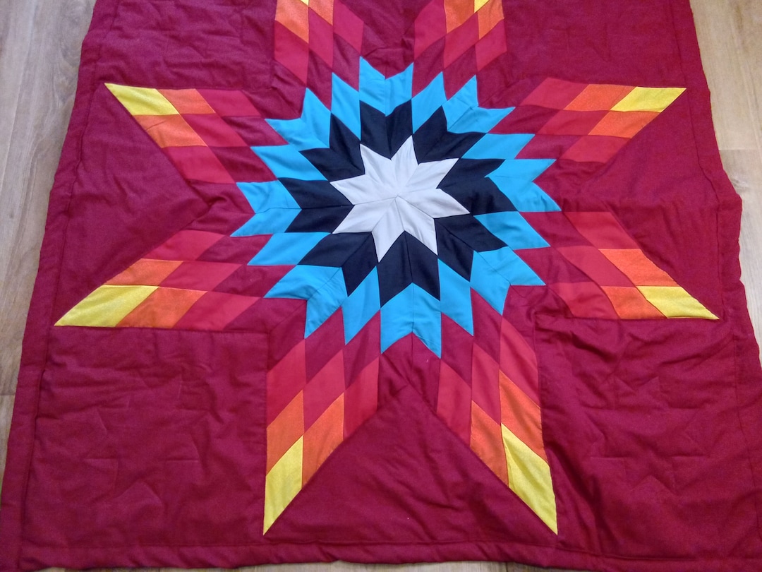 Native American Star Quilt Baby Red - Etsy