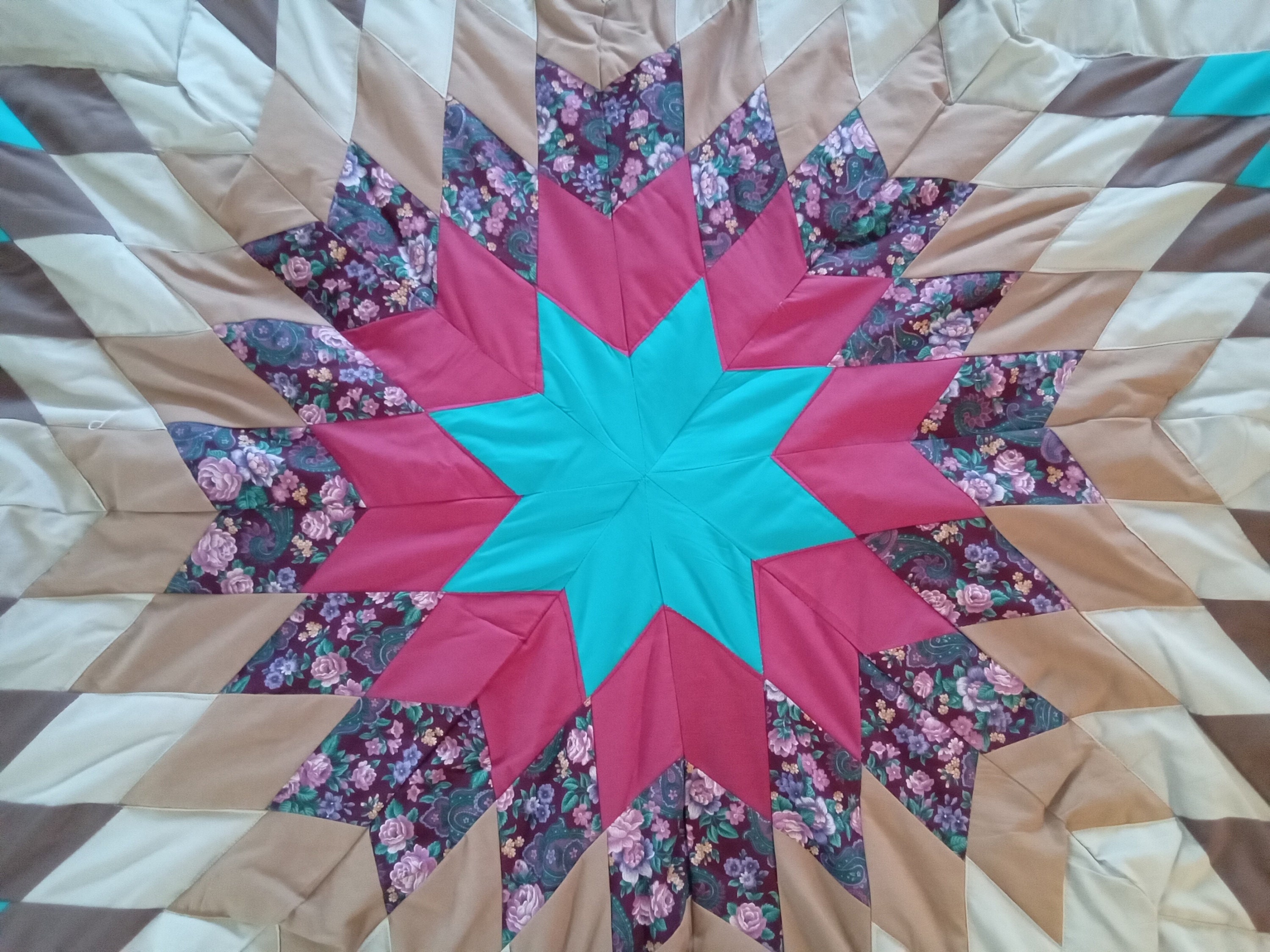 Native American Star Quilt Beige - Etsy