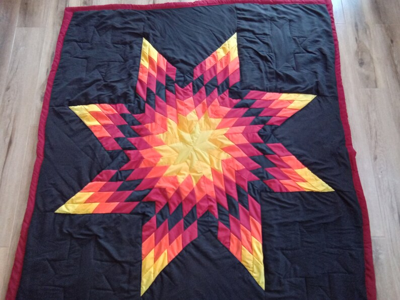Native American Star Quilt Red - Etsy