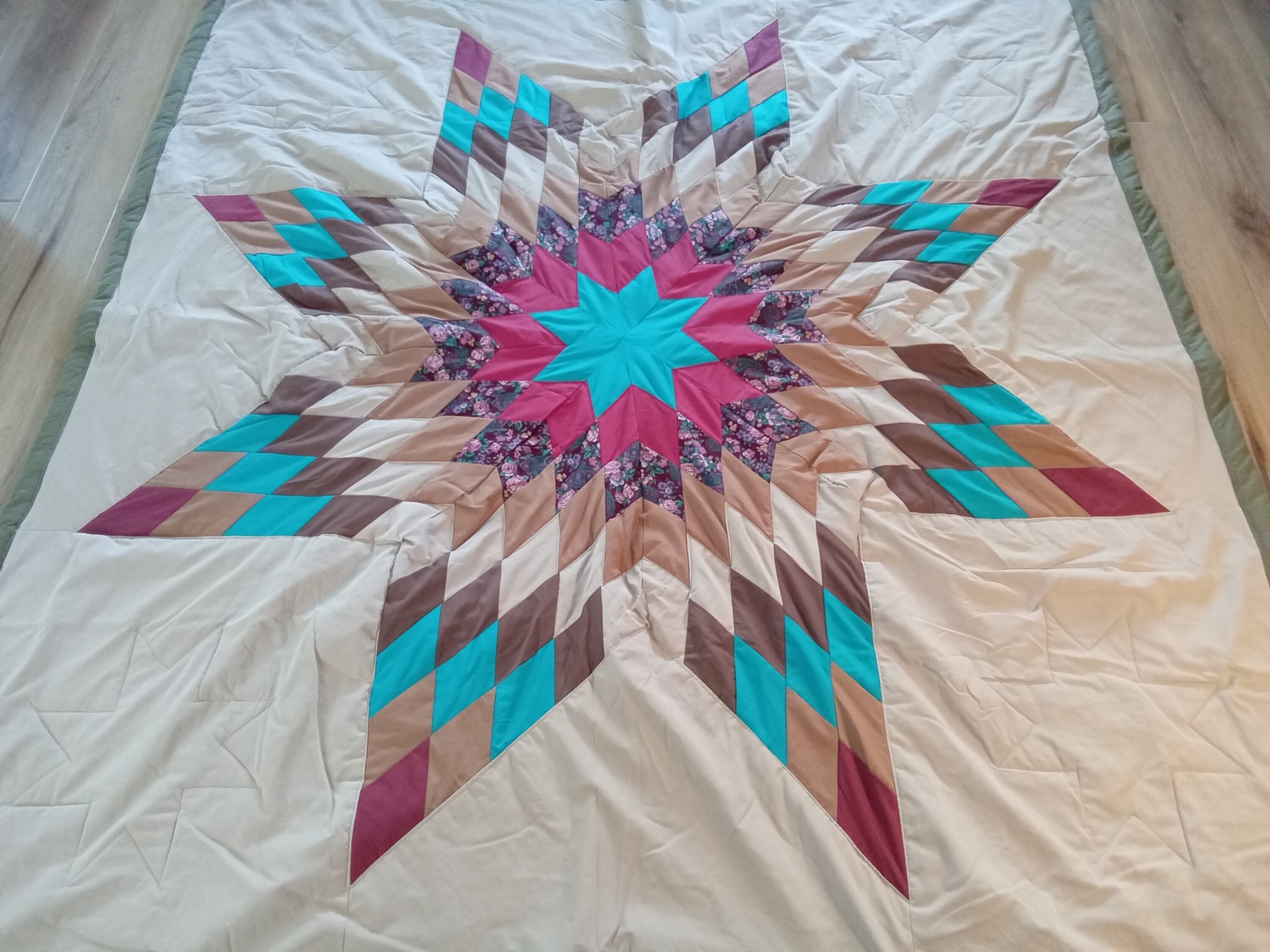 Native American Star Quilt Beige - Etsy