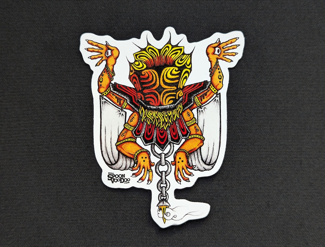 Meme Stickers, Voodoo Volto , Psychedelic Glossy Vinyl, Die Cut, Hand ...