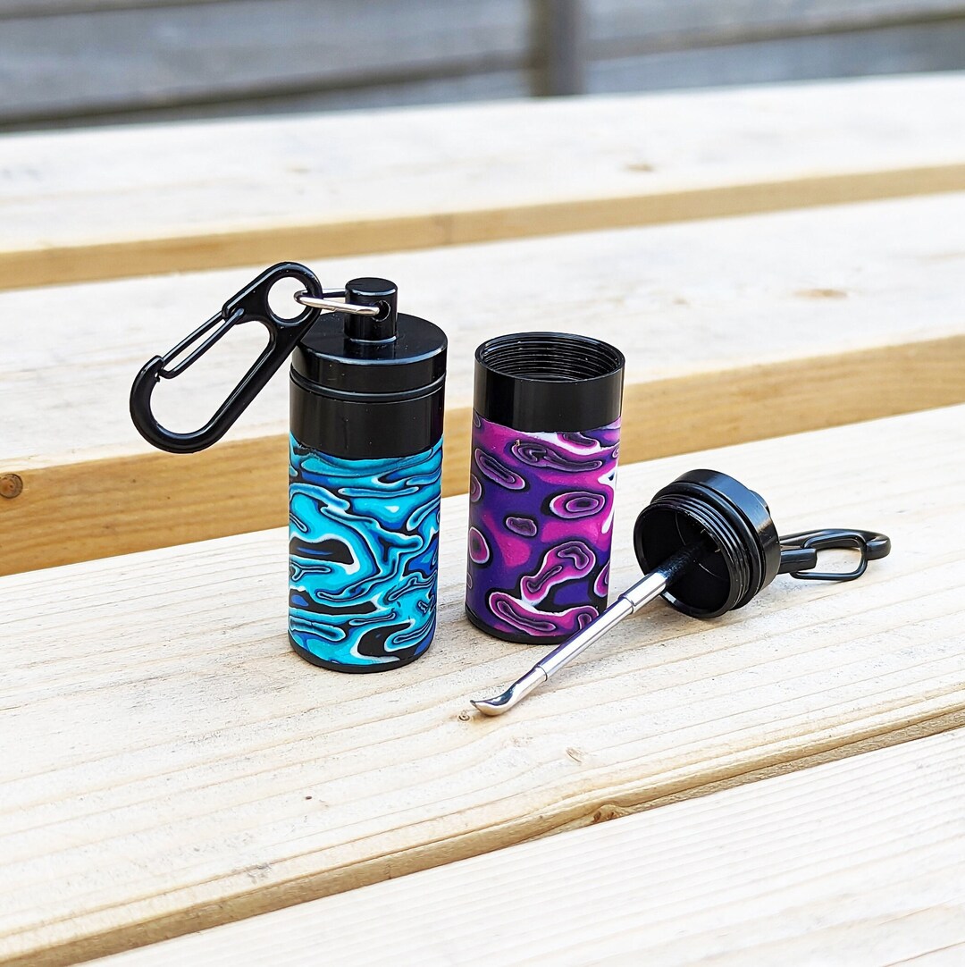 Stash Box, Psychedelic Portable Earplug Container With Necklace or Clip ...