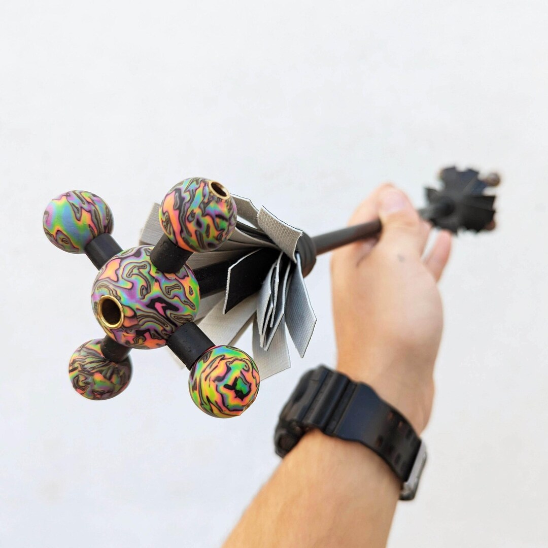 Dragon Staff Flower Stick, Handheld Psychedelic UV Spin Prop for Flow ...