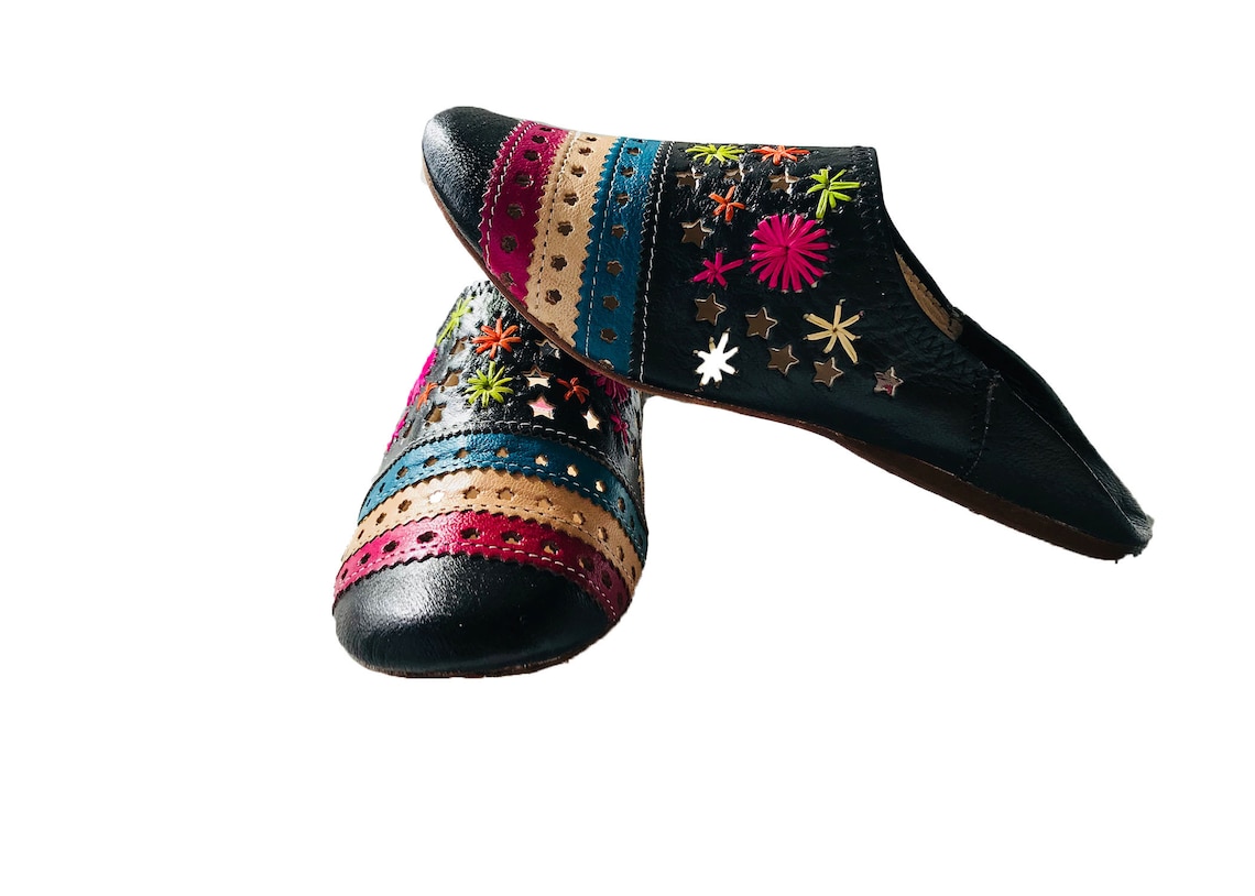 Leather Handmade Moroccan Berber Shoes Sandals Hand Sewn in Morocco ...