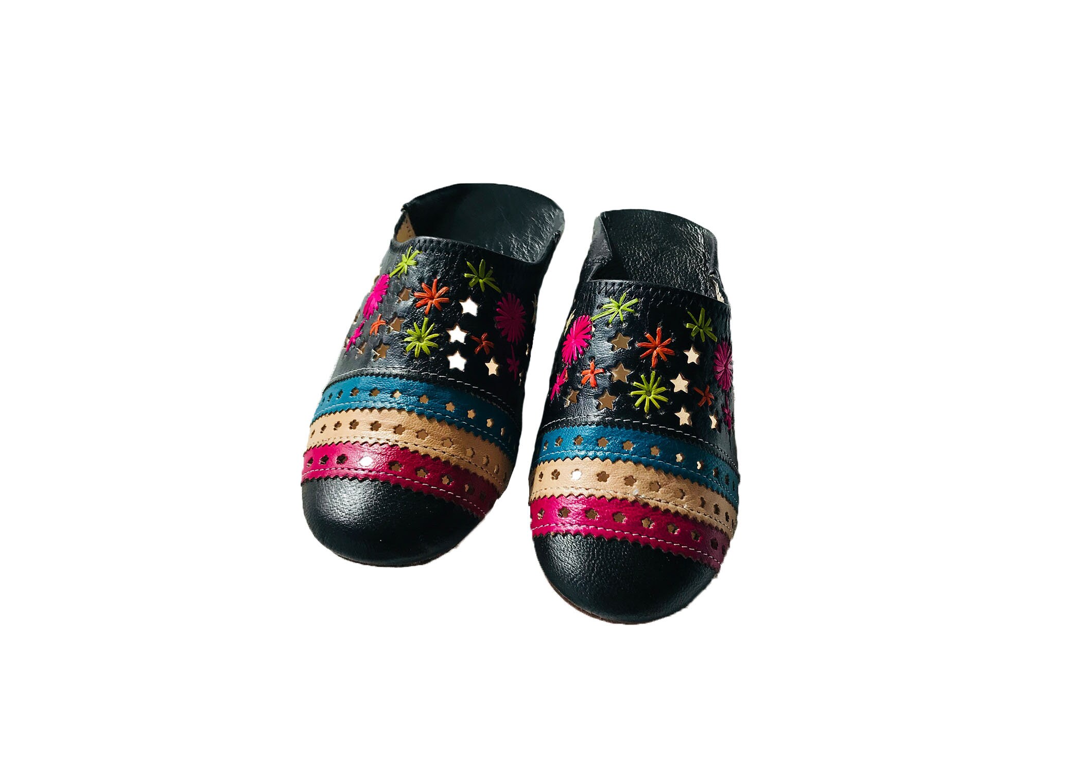 Leather Handmade Moroccan Berber Shoes Sandals Hand Sewn in Morocco ...