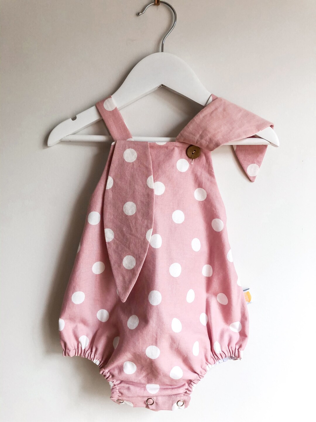 Bunny Pom Pom Tail Romper, Baby Romper, Girls Baby Romper, Girls Romper ...