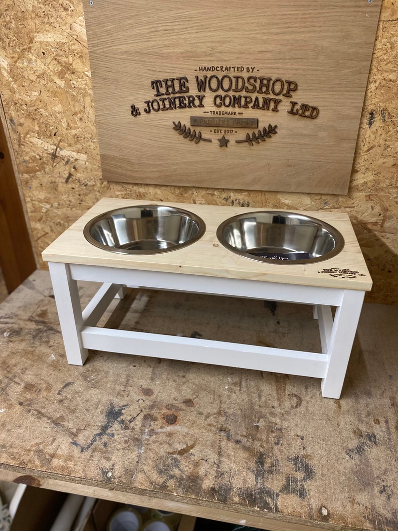 Personalised Large Farmhouse Dog Feeder Pet Feeding Table | Etsy UK