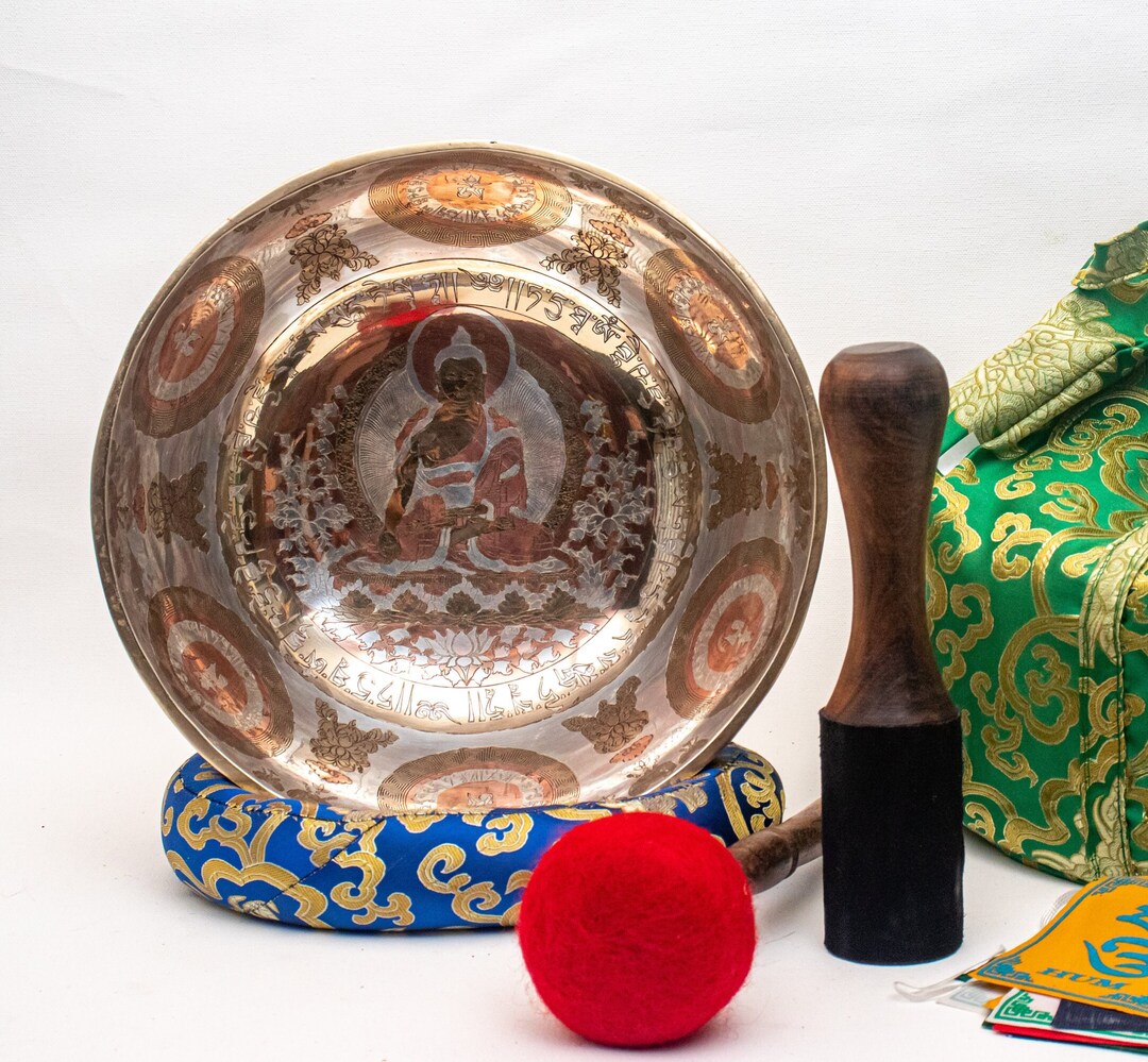 9" Ratna Sambhav With Auspicious Signs Silver and Gold Plated Superbly ...