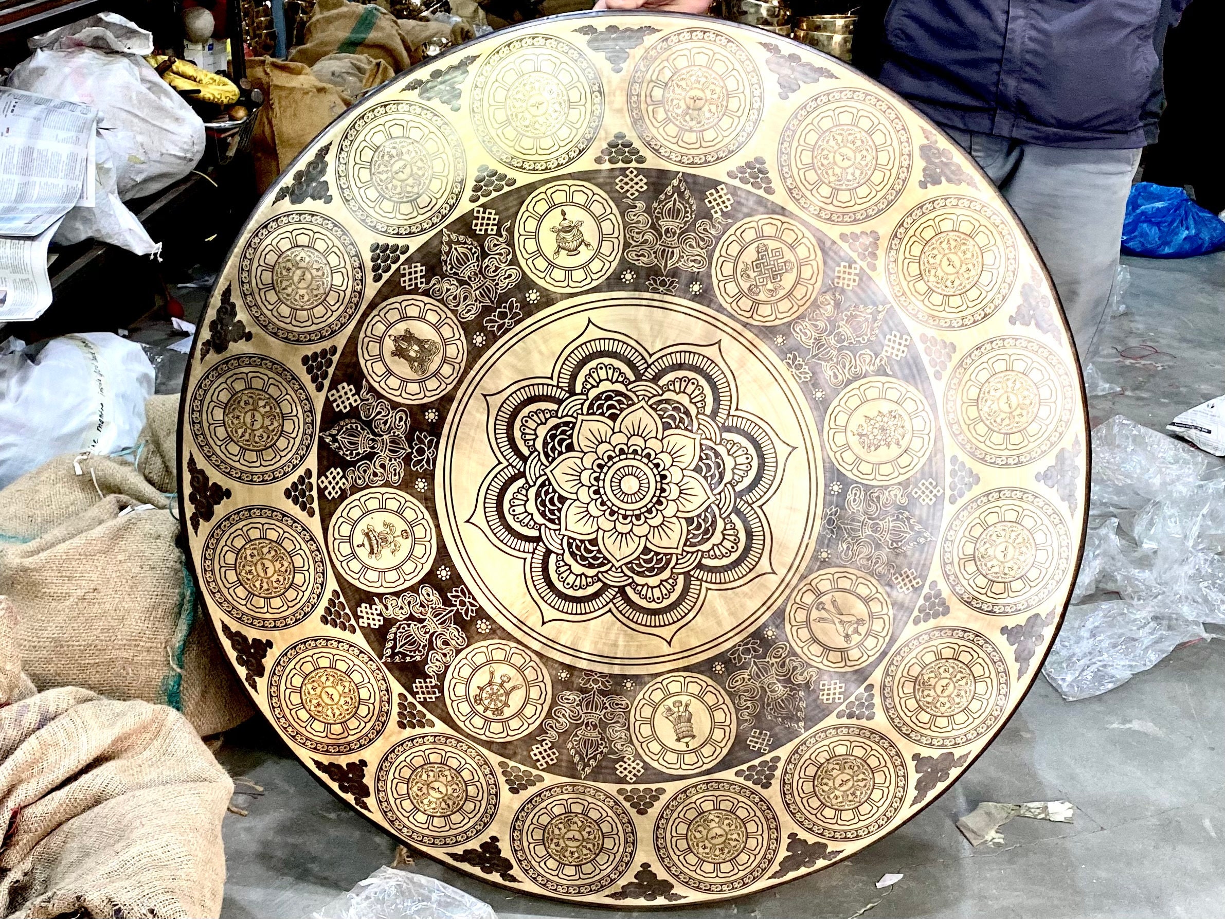 Flower Gong-beautifully Designed Fancy Gong Crafted by Skillful ...