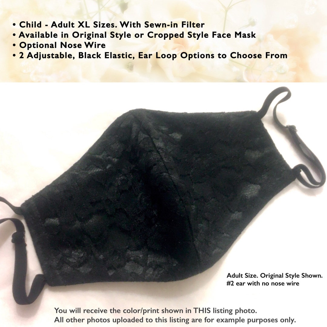 Fancy Black Face Mask for Prom Wedding Bridal Formal Wear. Black Lace ...