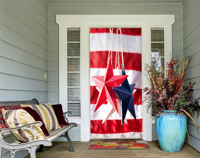 Fourth of July Door Cover - American Flag - Patriotic Flag Door Cover ...