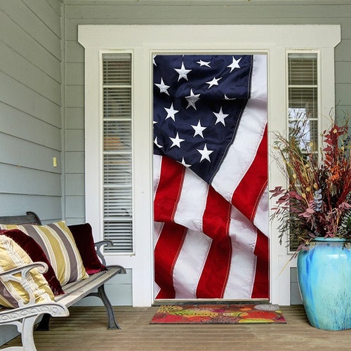 Patriotic Door Banner American Flag Decor American Flag - Etsy