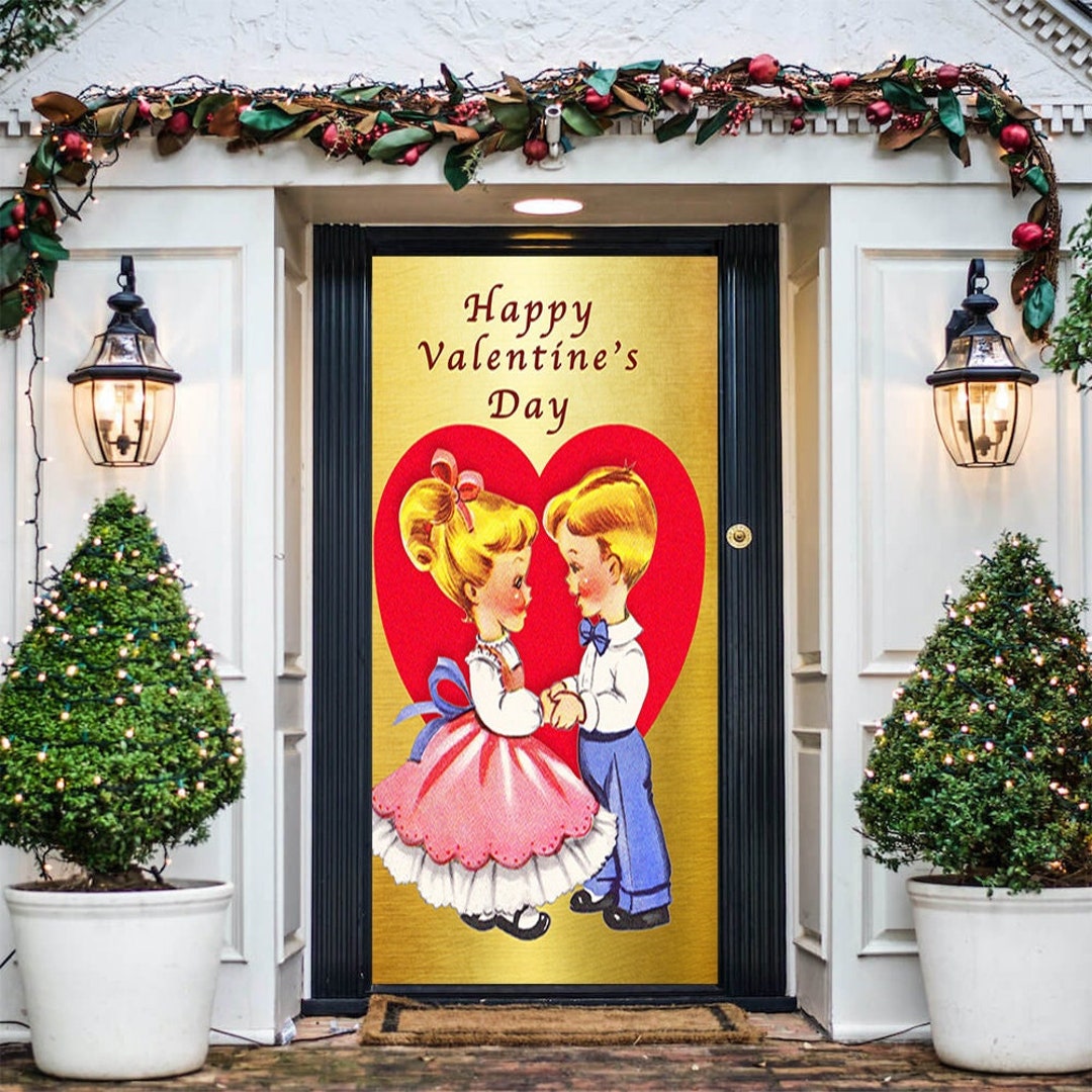 Innocent Love Door Cover - Vintage Valentines, Vintage Valentine's Day ...