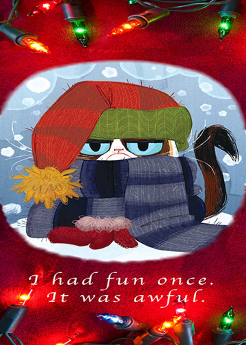 Grumpy Cat Decor Christmas Door Covers Grumpy Cat Door - Etsy