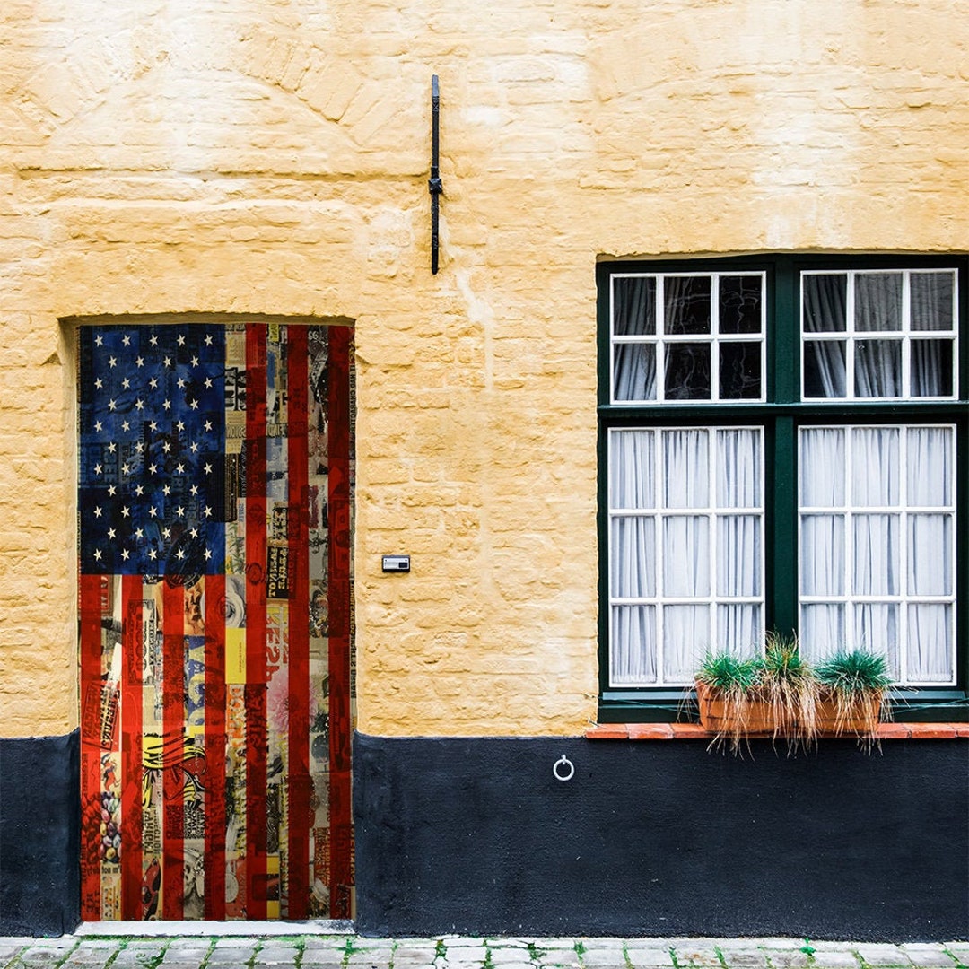 Decoración de la puerta de la bandera americana Decoración de la puerta ...