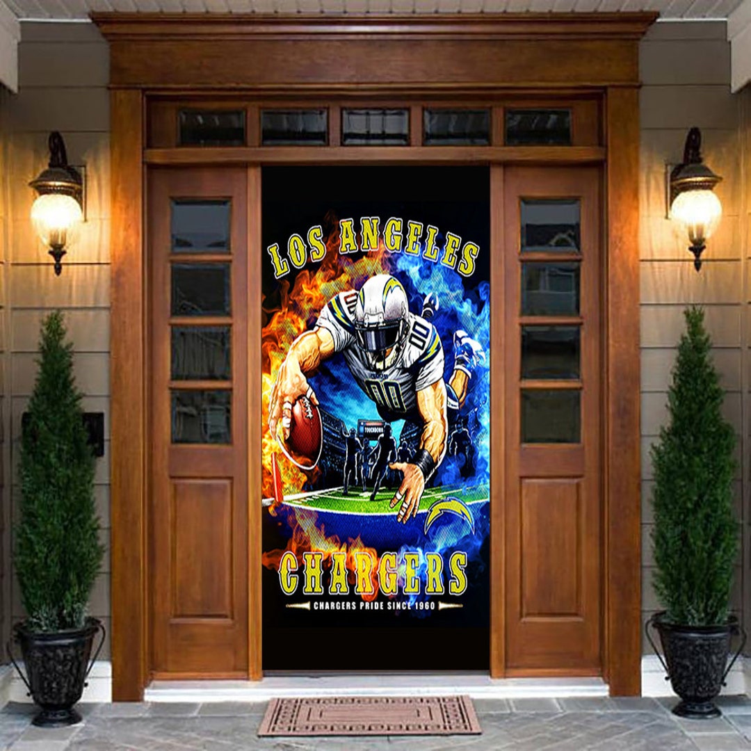 Los Angeles Chargers Door Cover - Fabric Door Banner - Etsy