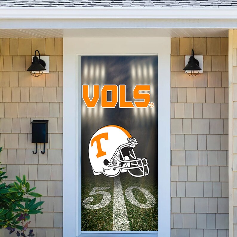 Tenn Football Door Cover Tennessee Vols Decor Tenn Vols - Etsy