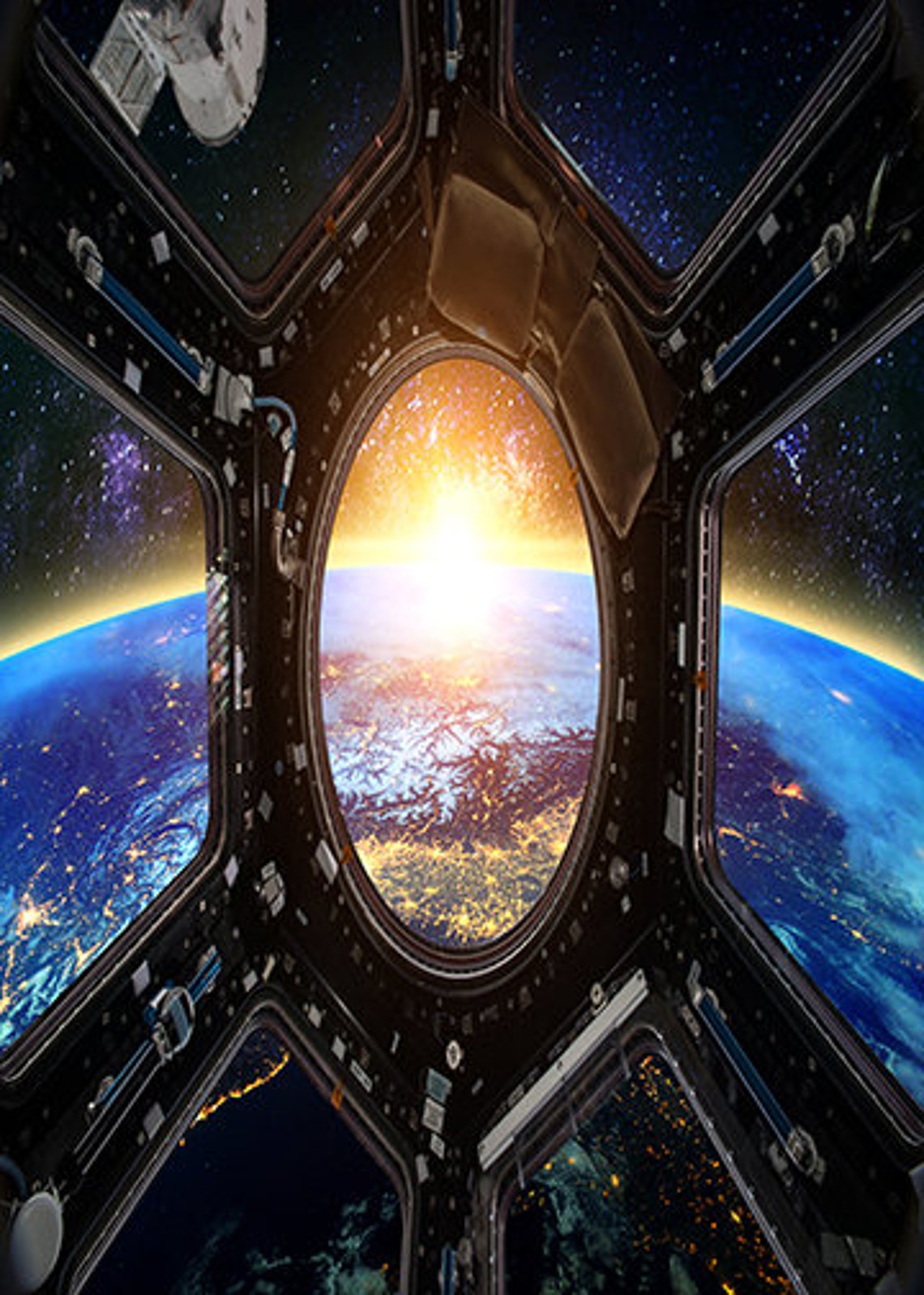 Earth and Spaceship Decor Space Kids Decor Outer Space - Etsy