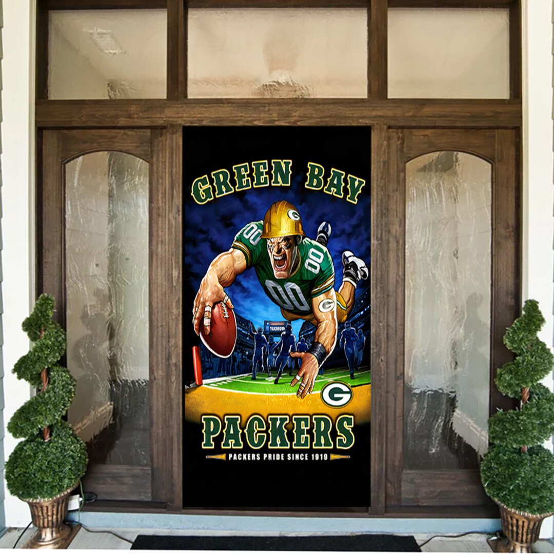 Green Bay Packers Door Cover - Green Bay Packers Door Banner - Green ...