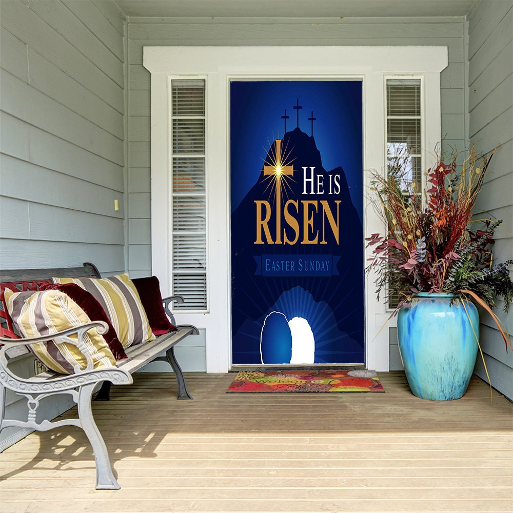 He is Risen Easter Door Decorations - Easter Front Door Decor ...