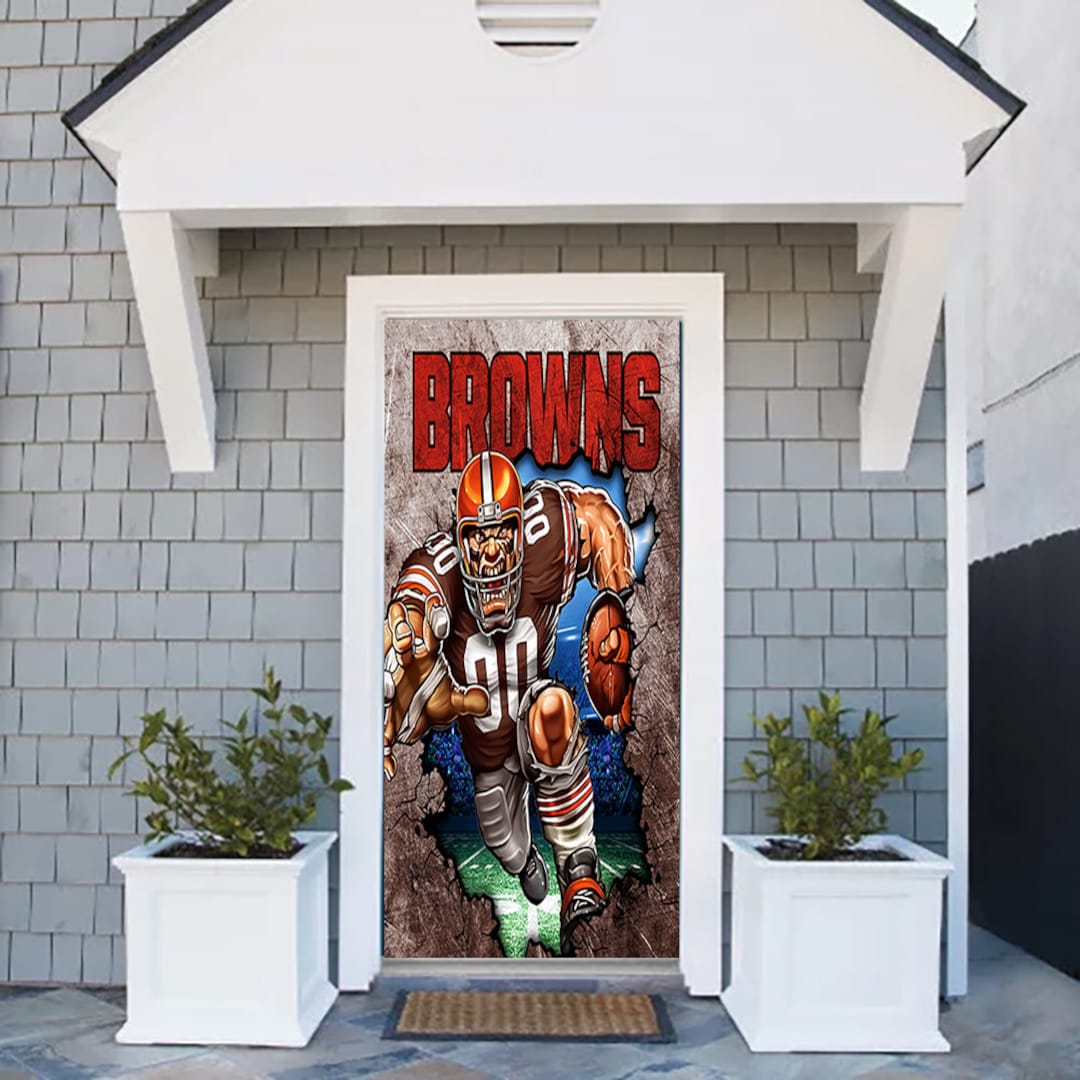Cleveland Browns Door Cover Cleveland Browns Decor Cleveland Browns ...