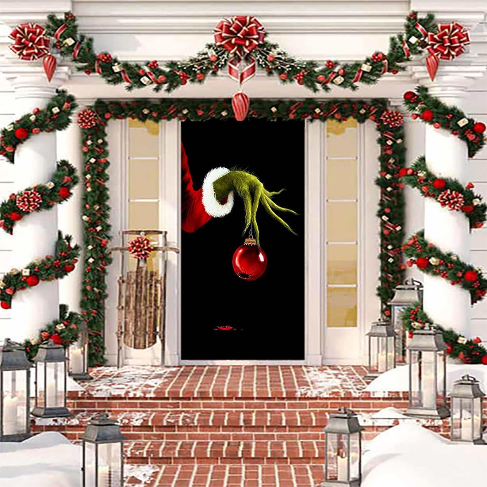 Grinch Decor Christmas Door Covers Grinch Door Decor - Etsy