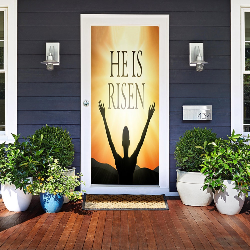 He is Risen Sunshine Door Decorations Easter Front Door | Etsy