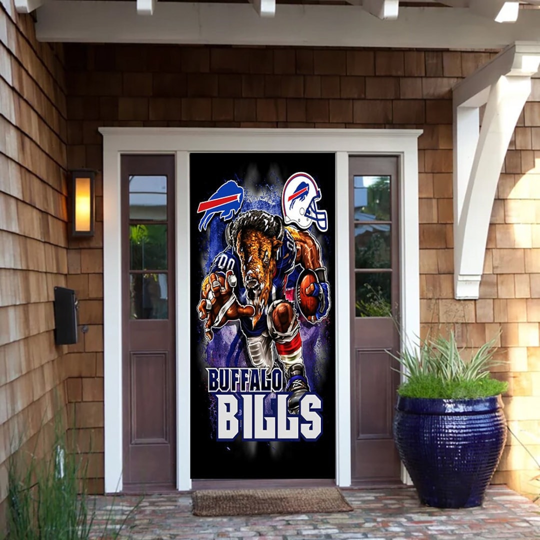 Buffalo Bills Fabric Door Cover - Buffalo Bills Door Decor - Buffalo ...