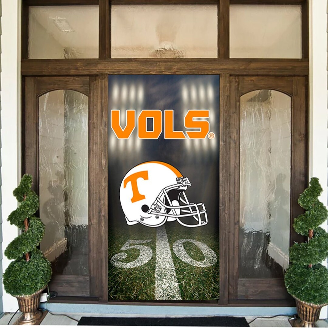 Tenn Football Door Cover Tennessee Vols Decor Tenn Vols Decor Tennessee ...