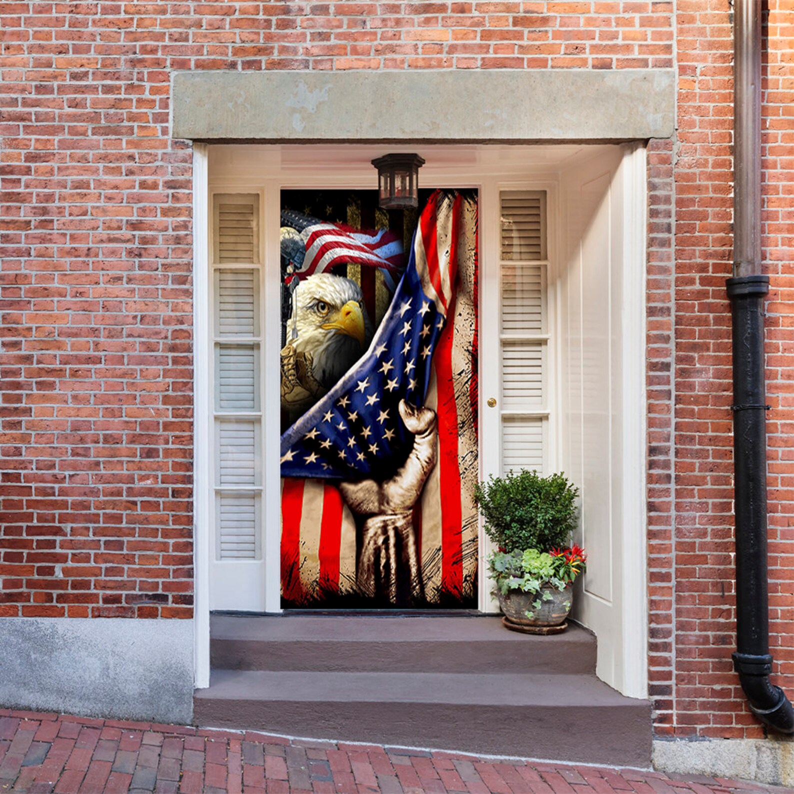 Patriotic Doorfoto™ - American Flag Decor - American Flag Door Covers ...
