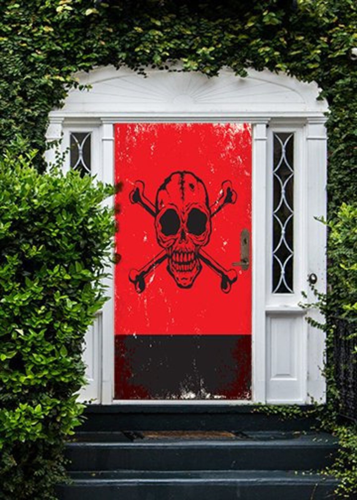 Red Skull & Crossbones Door Decoration Gasparilla Pirate | Etsy