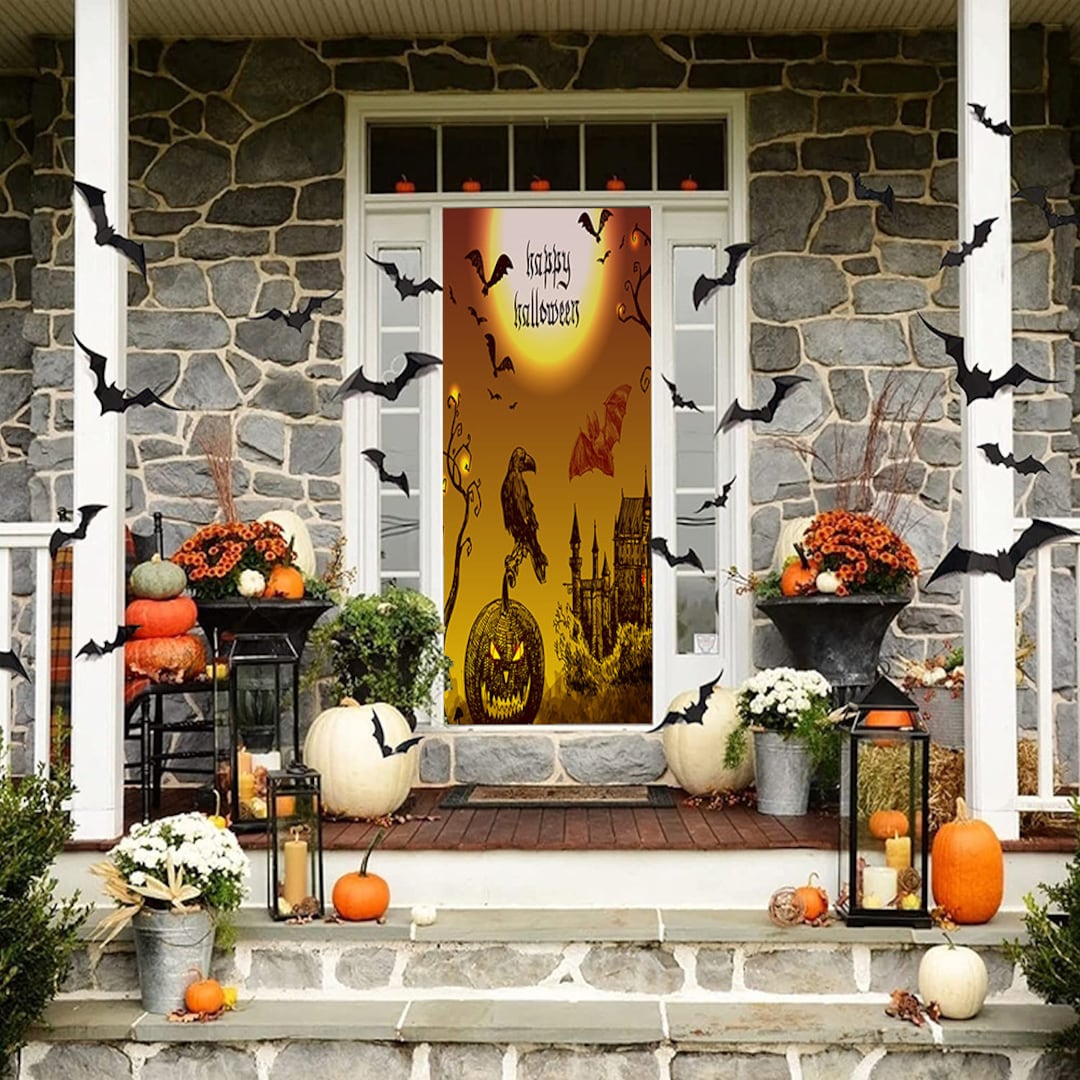 Terrible Night Halloween Door Cover – Scary Castle Decor - Etsy