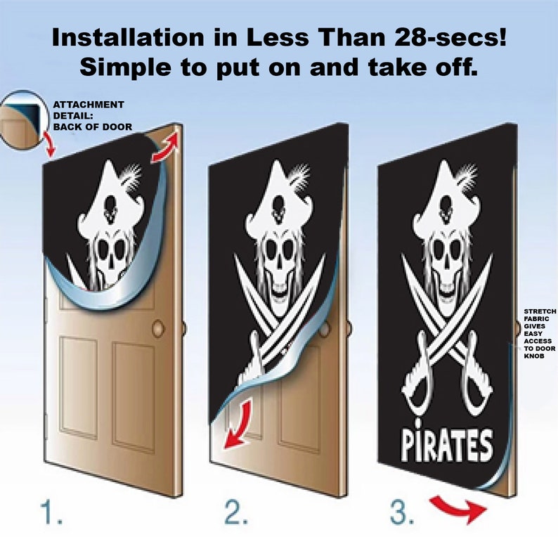 Pirate Ship Skull Door Decoration - Gasparilla, Pirate Decor, Pirate ...