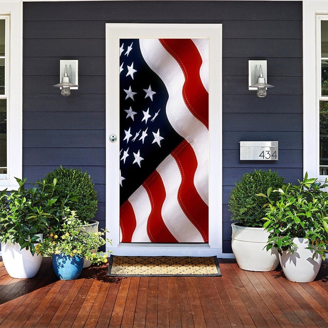 Patriotic Home Decor - American Flag Decor - American Flag Door Covers ...