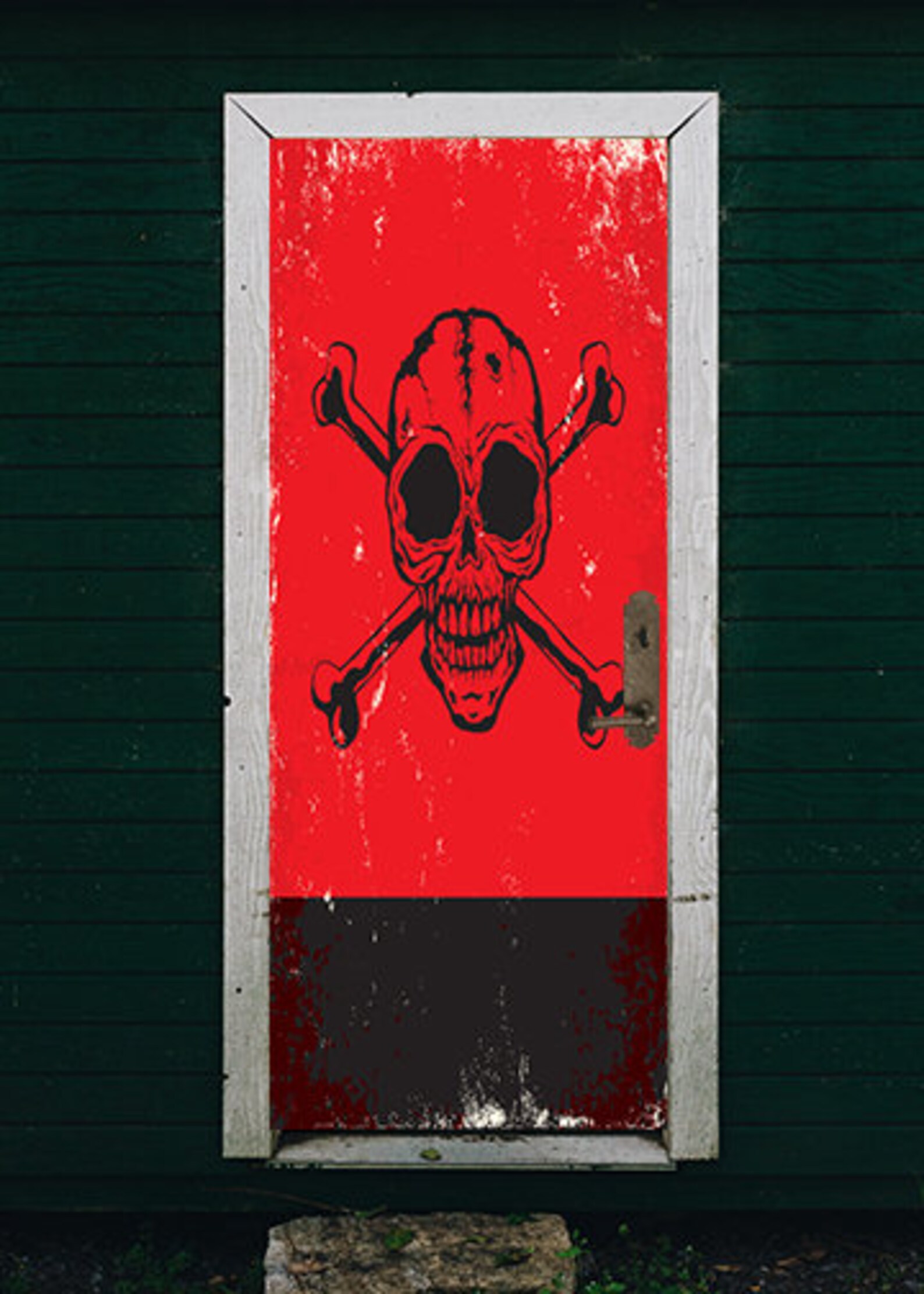 Red Skull & Crossbones Door Decoration Gasparilla Pirate | Etsy