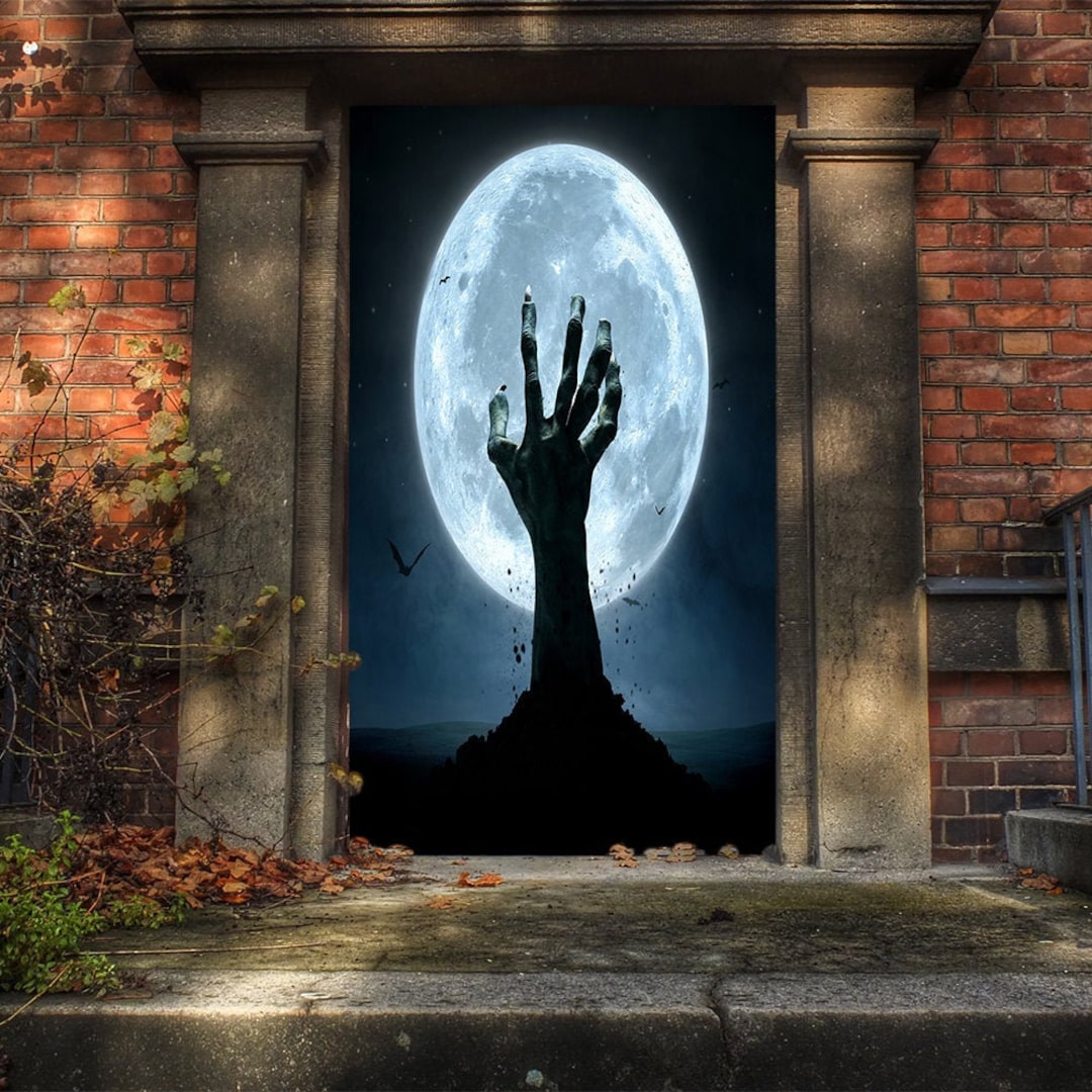 Creepy Grave Hand Door Cover - Halloween Decor - Door Covers ...