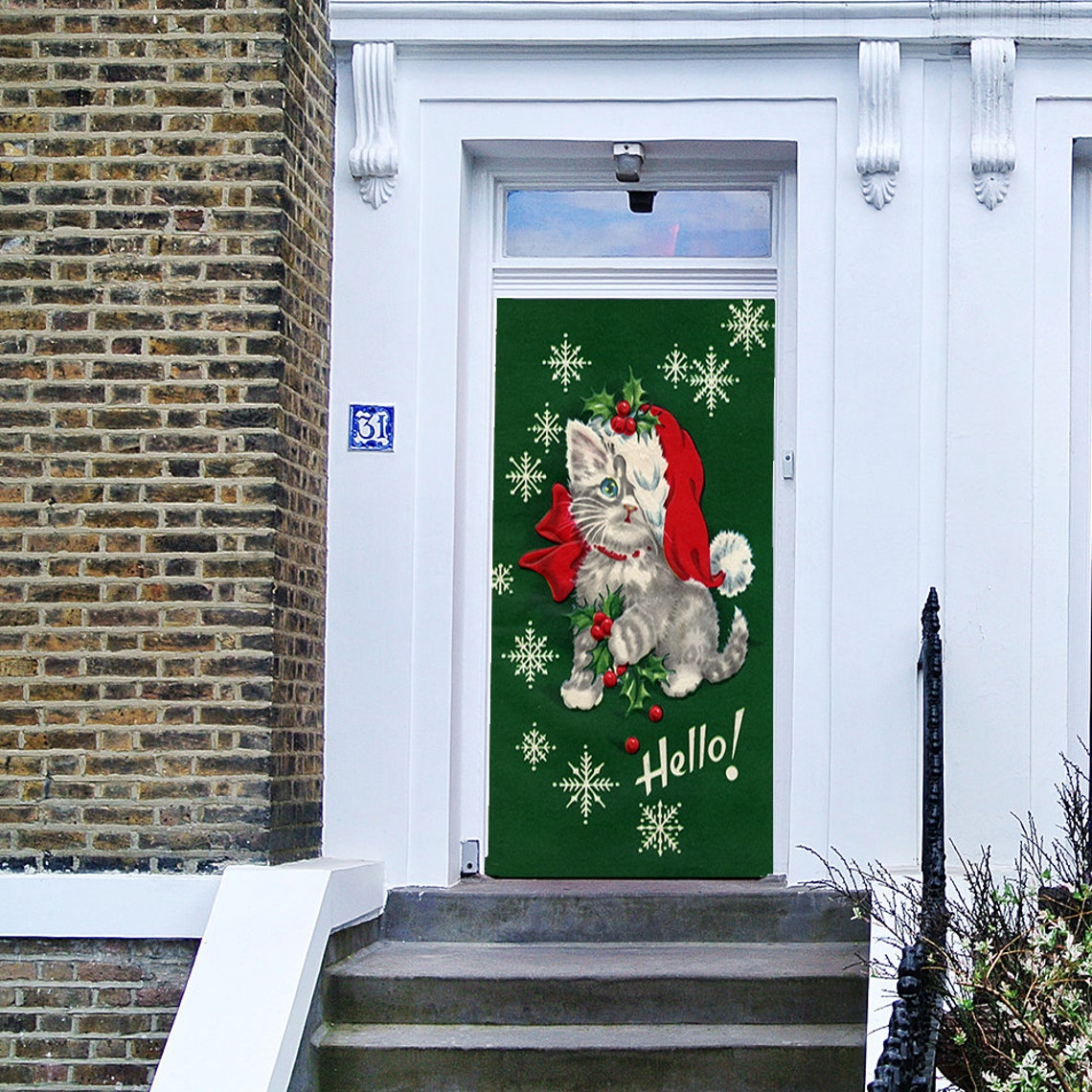 Hello Kitty Door Cover Christmas Door Cover Outdoor - Etsy