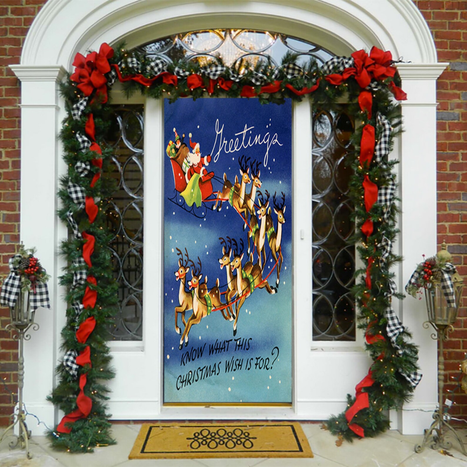 Sleigh Ride Doorfoto™ Christmas Door Covers Outdoor - Etsy