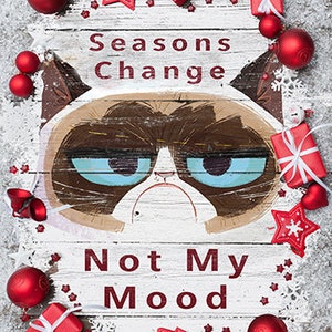 Grumpy Cat Christmas Christmas Door Covers Grumpy Cat Door Cover ...
